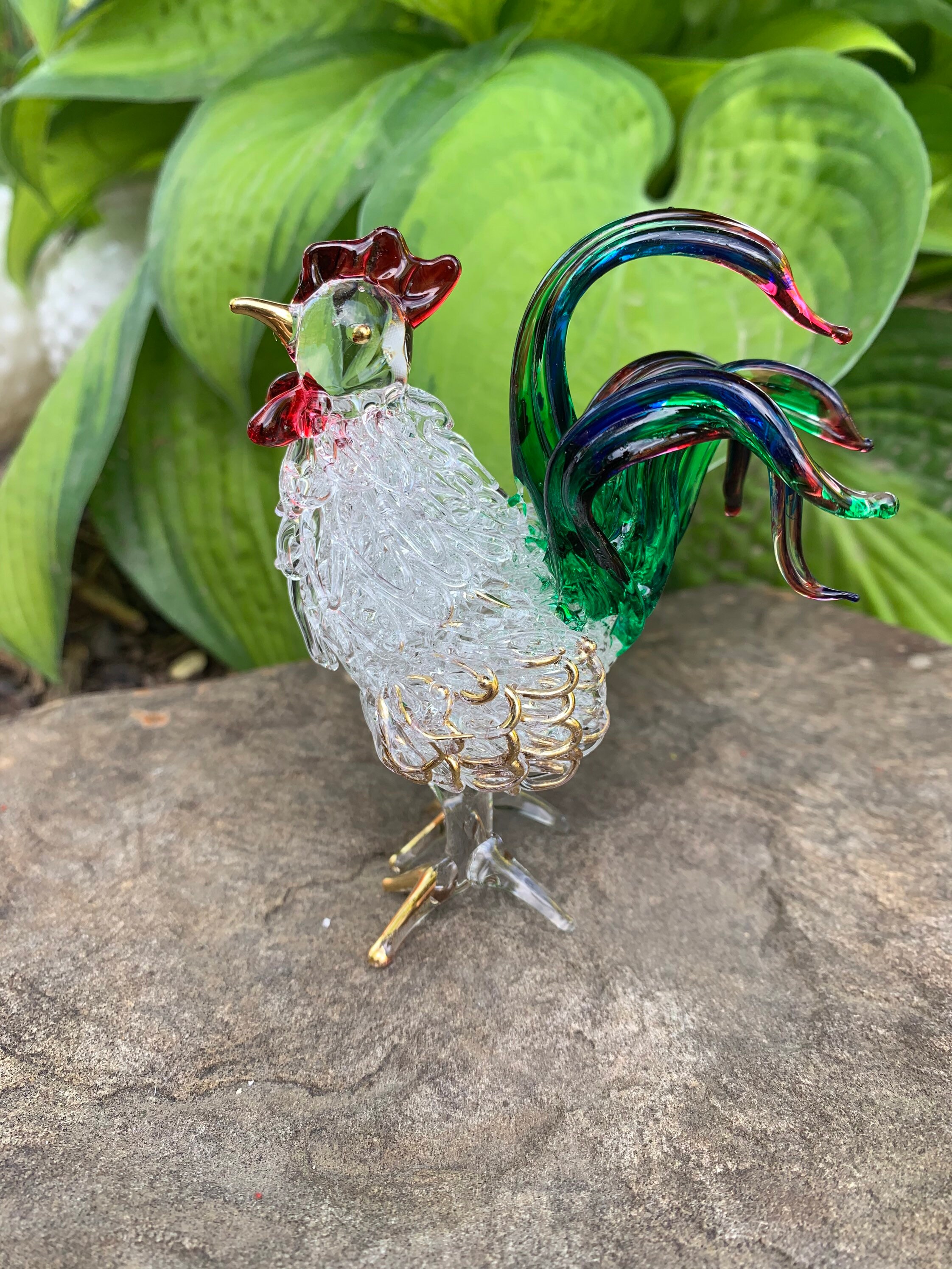 Glass Rooster for sale | Only 3 left at -65%