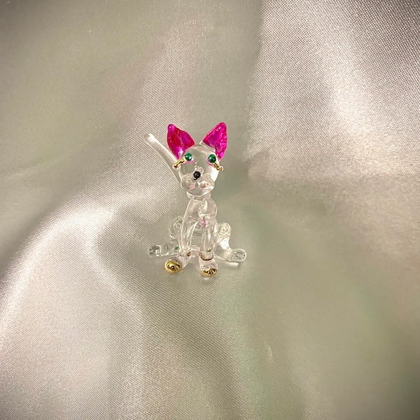 Glass Cat Figurine - Etsy