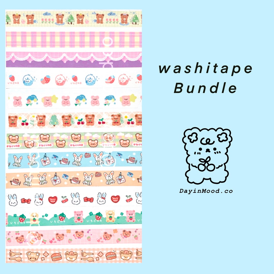 Cute Washitape Bundle Kawaii Washi Tape Kawaii Stationary Washi Tape ...