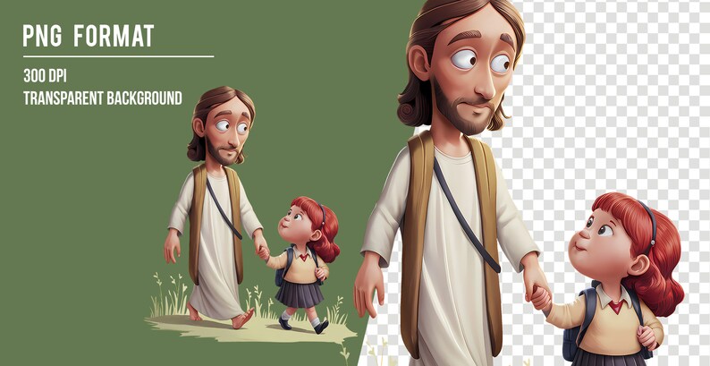 Jesus Christ With Children, Clipart Saint Png Watercolor Christian ...