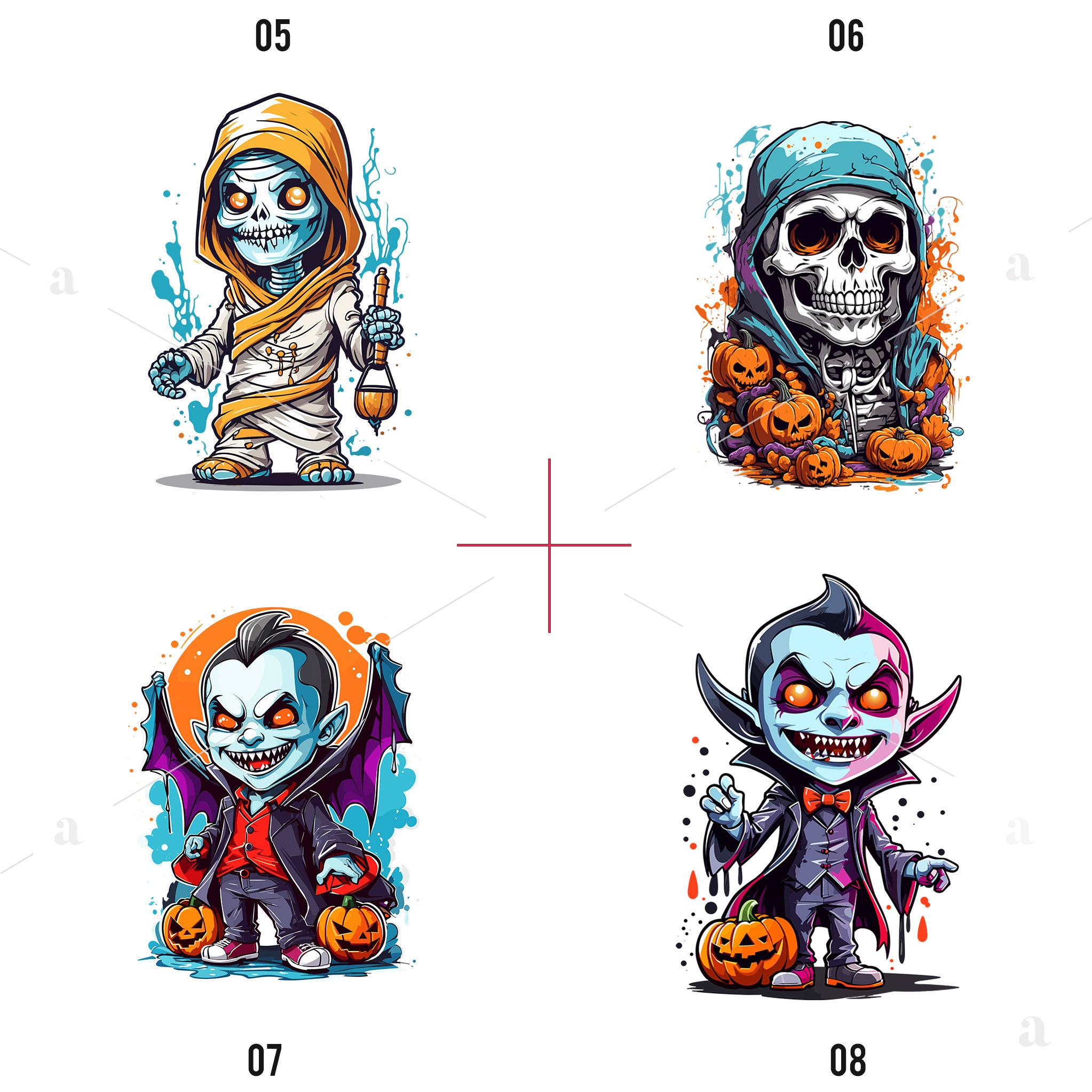 Halloween SVG Clipart PNG for Tshirt and Mug Digital File - Etsy