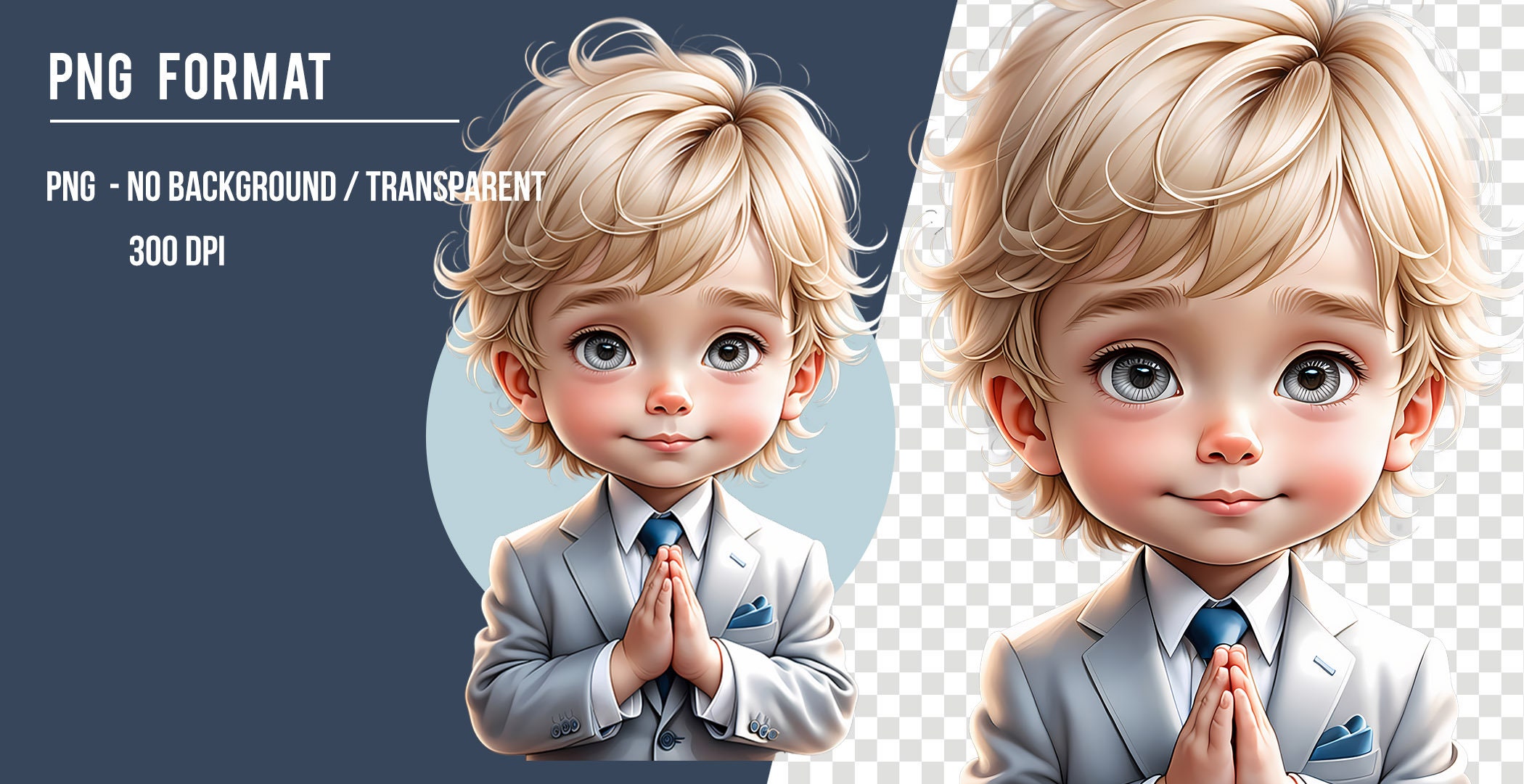 Children Praying Clipart, Digital PNG, Bundle, for First, Holy ...