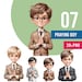Praying Confirmation Boy Clipart, Chibi Boy PNG, Bundle Files, First ...