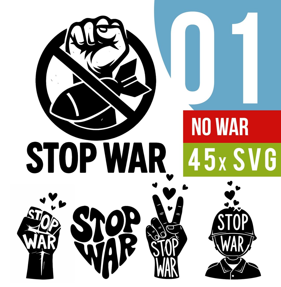 Peace Sign SVG, Stop War Vector, Anti War Designs (digital Download) - Etsy