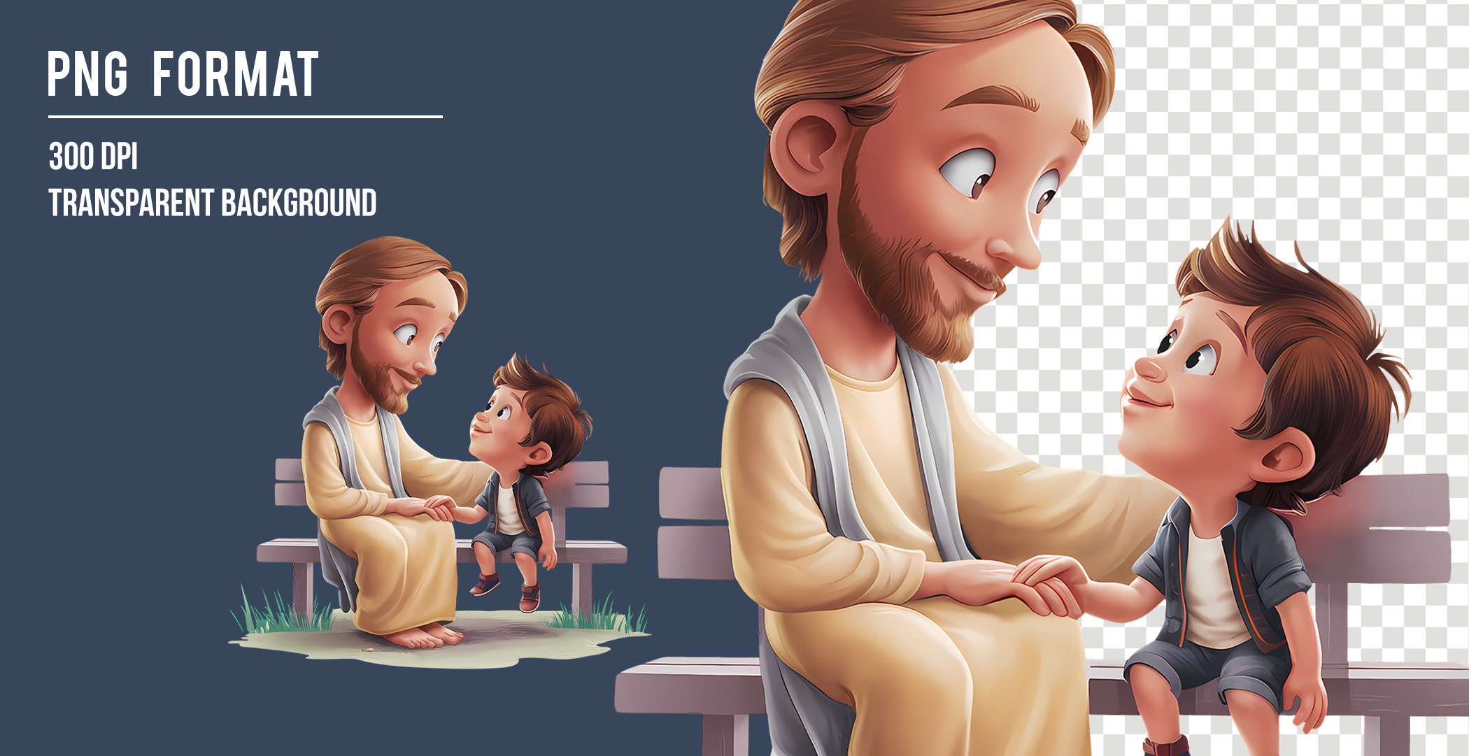 Jesus Christ With Children, Clipart Saint Png Watercolor Christian ...