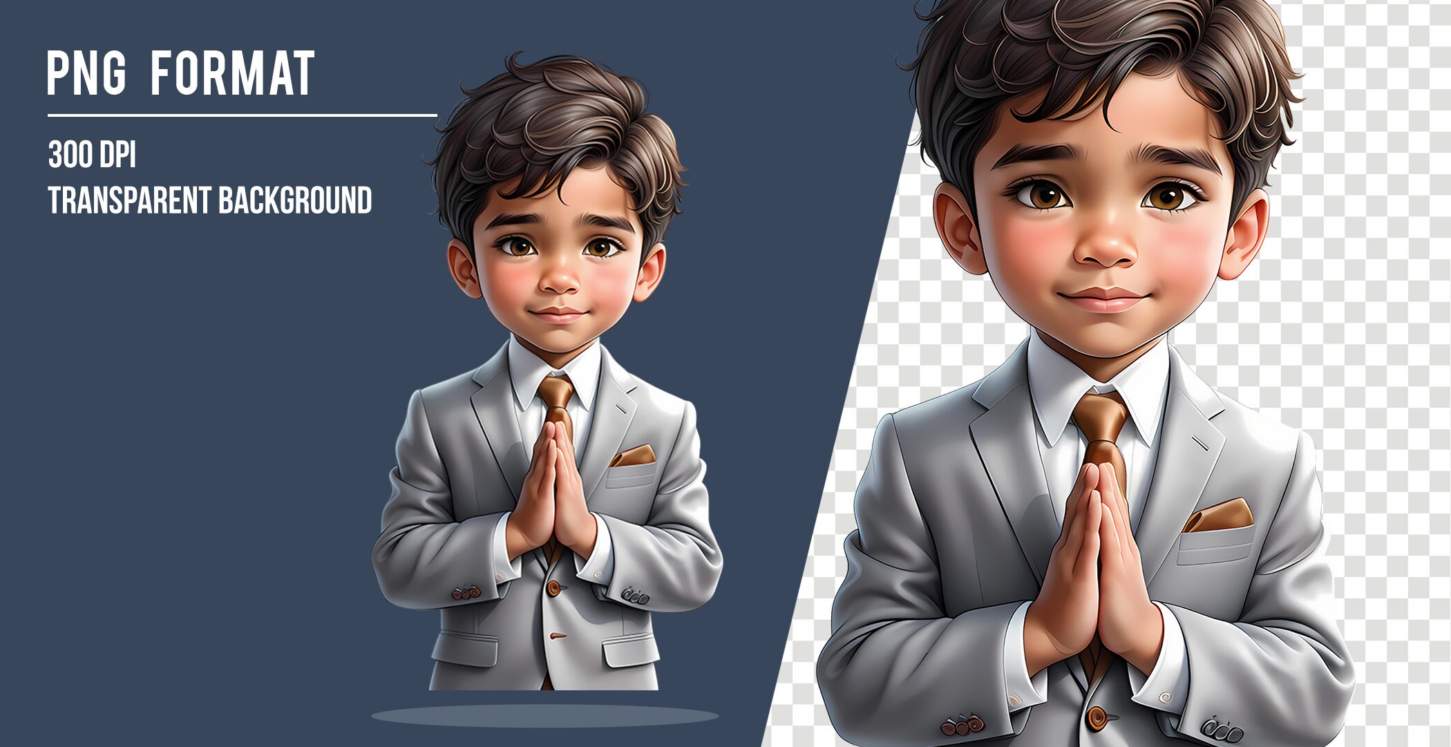 Praying Latino Boy Clipart, First Holy Communion, Pray Temple, PNG for ...