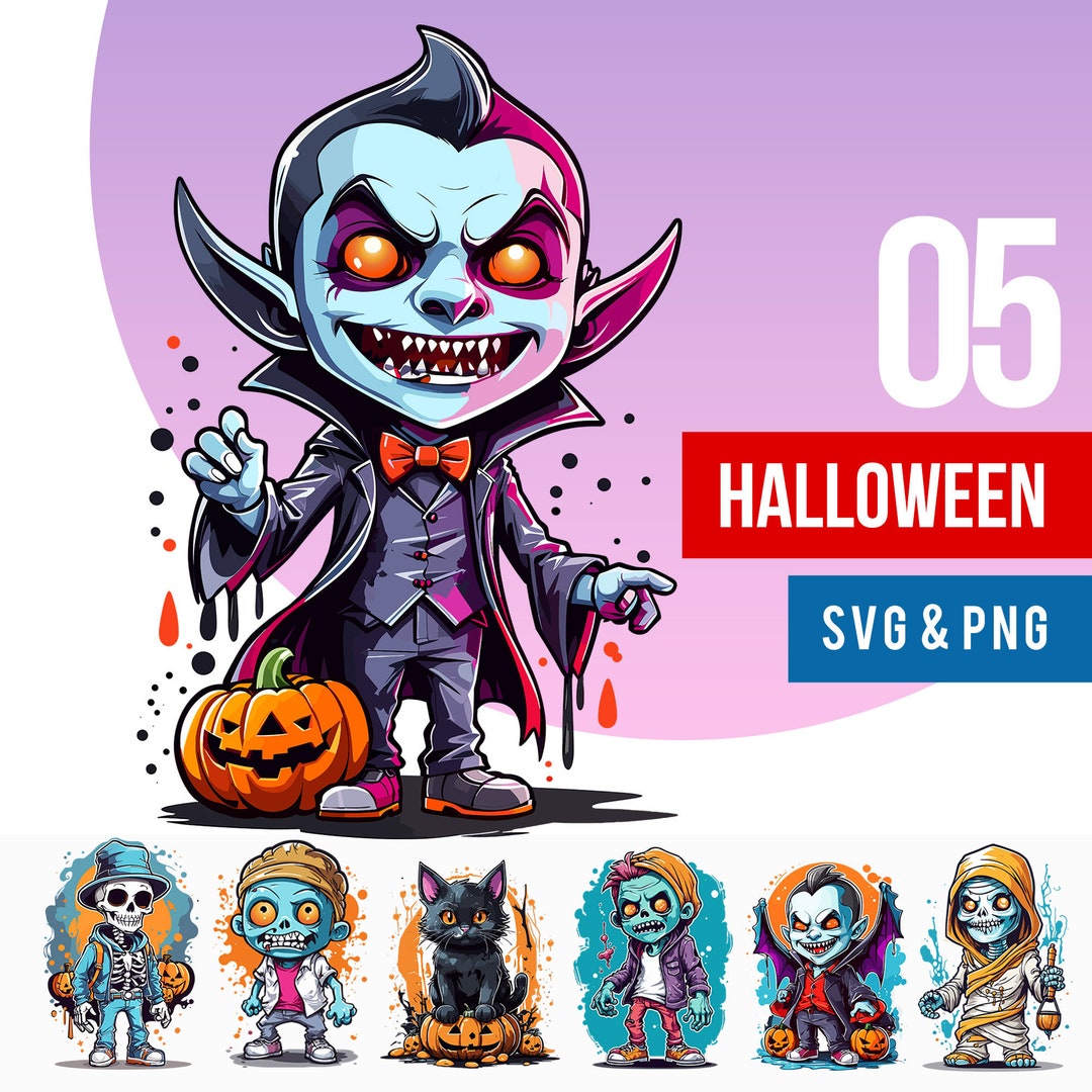 Halloween SVG Clipart PNG for Tshirt and Mug Digital File Scary Boo ...