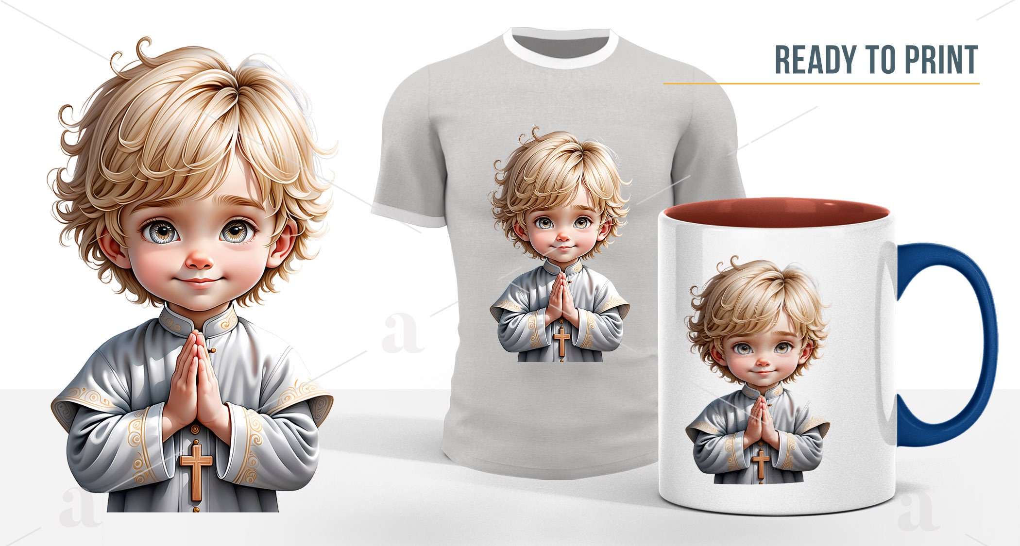 Children Praying Clipart, Digital PNG, Bundle, for First, Holy ...
