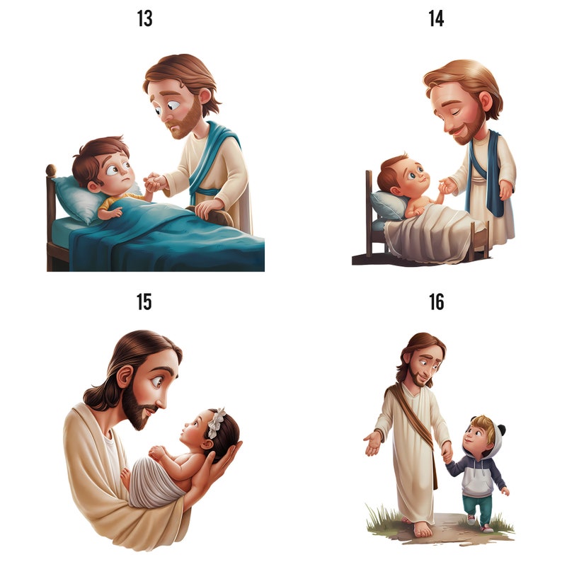 Jesus Christ With Children, Clipart Saint Png Watercolor Christian ...