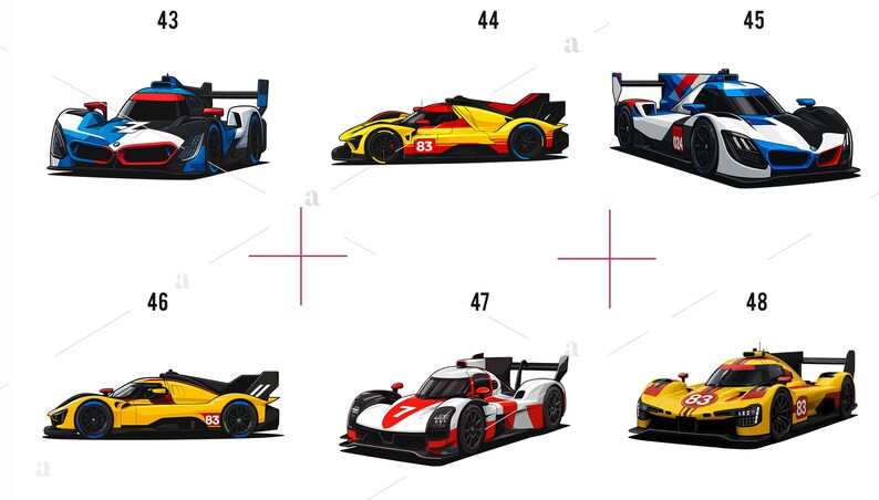 Le Mans Hypercar Clipart PNG, Motorsport Graphics (60 Files) - Etsy
