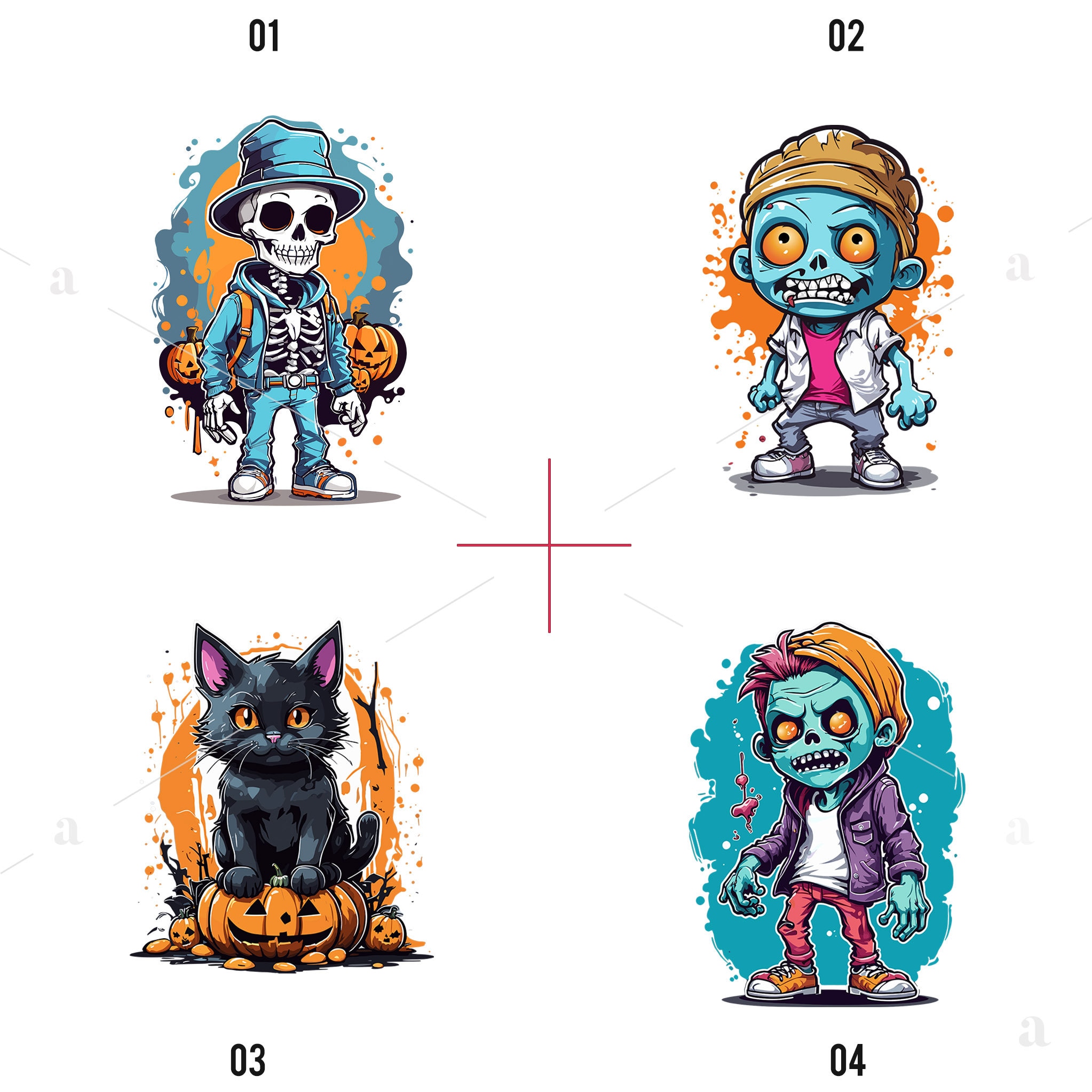 Halloween SVG Clipart PNG for Tshirt and Mug Digital File - Etsy