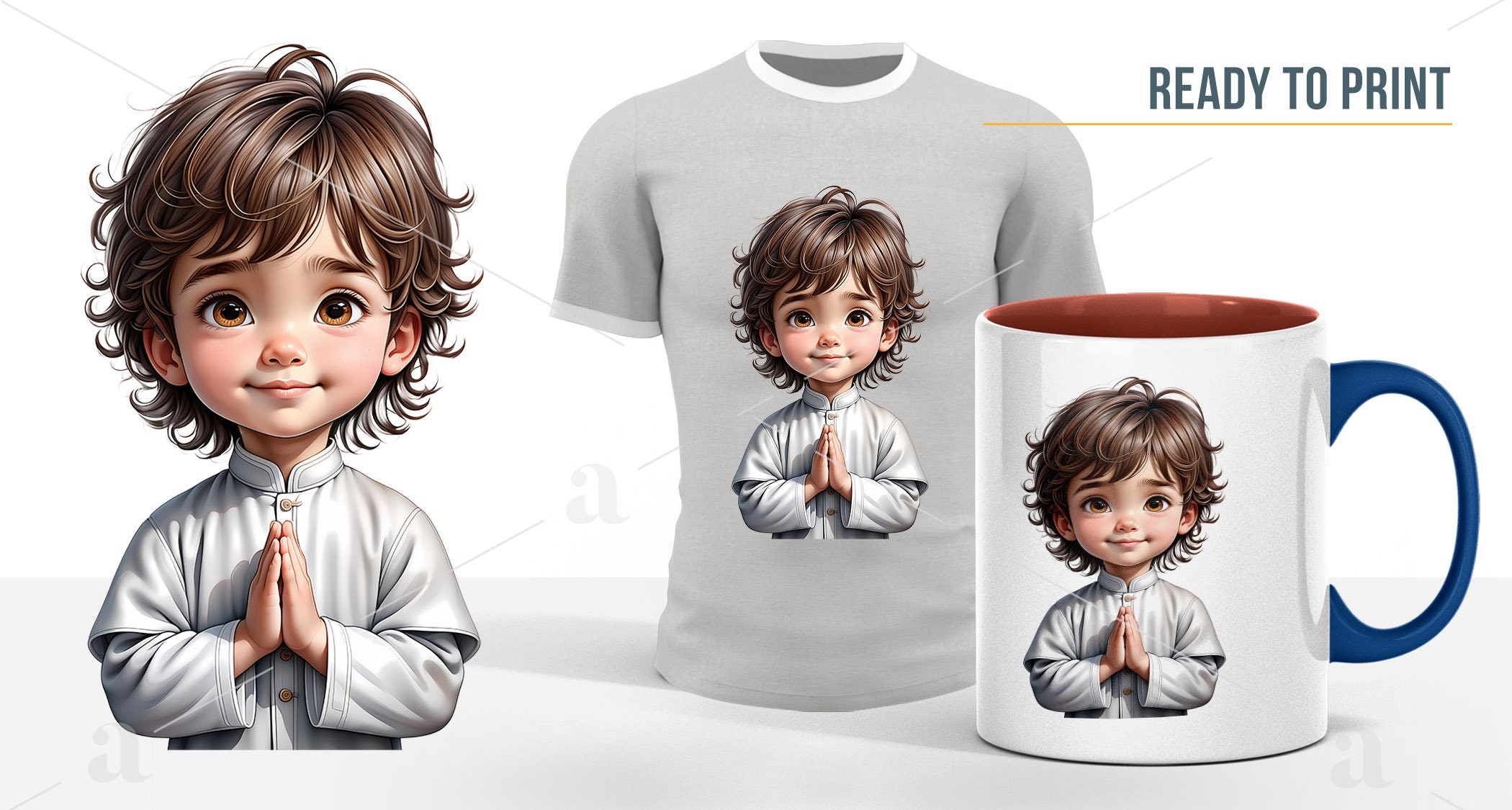 Children Praying Clipart, Digital PNG, Bundle, for First, Holy ...