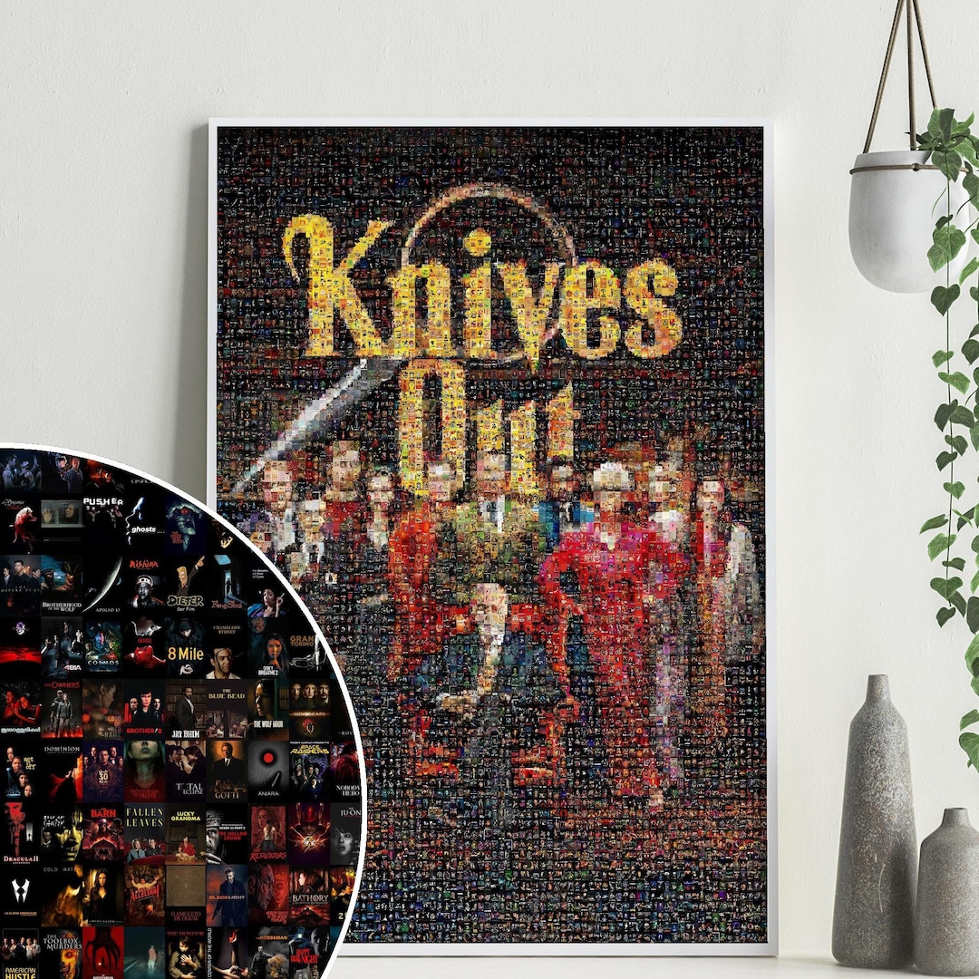 Knives Out Poster Photomosaic Digital Download Unique Movie Poster Art ...