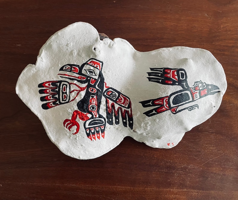 Haida Style Tribal Art on Bracket Fungus - Etsy