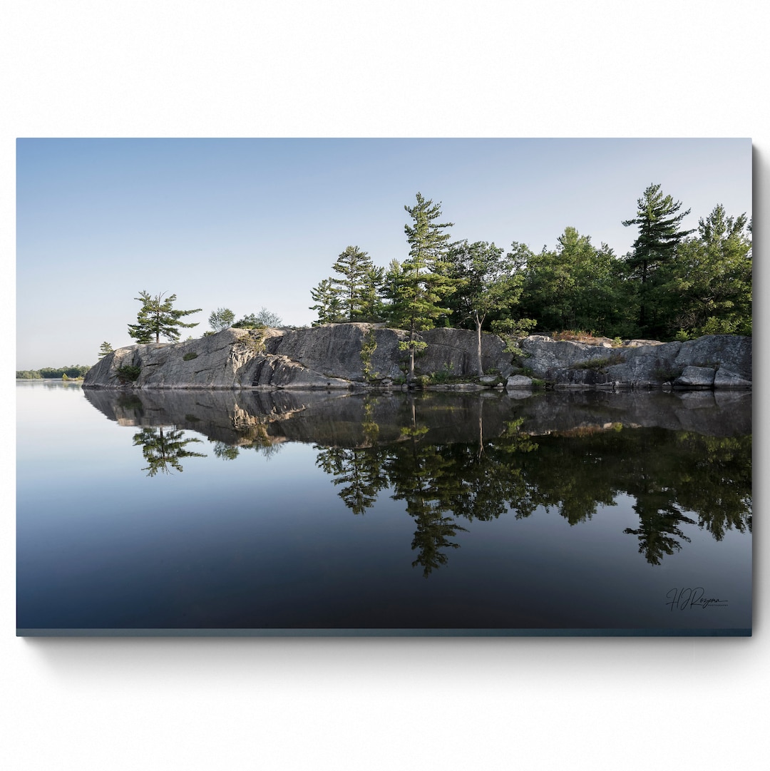 Canadian Shield Lake Print: Serene Water Reflection Photo Art - Etsy