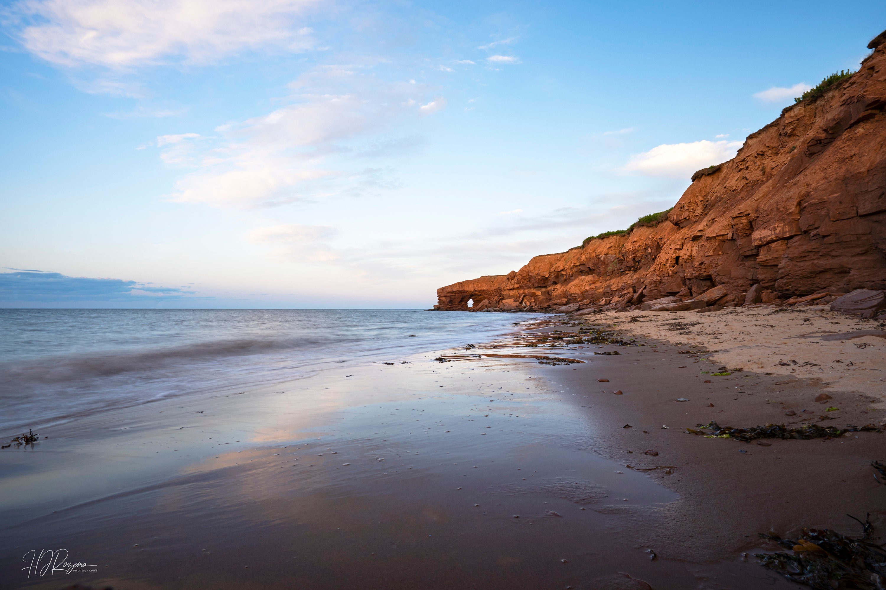 Red Sandstone Cliffs PEI Photography Print Beach Sunset | Etsy
