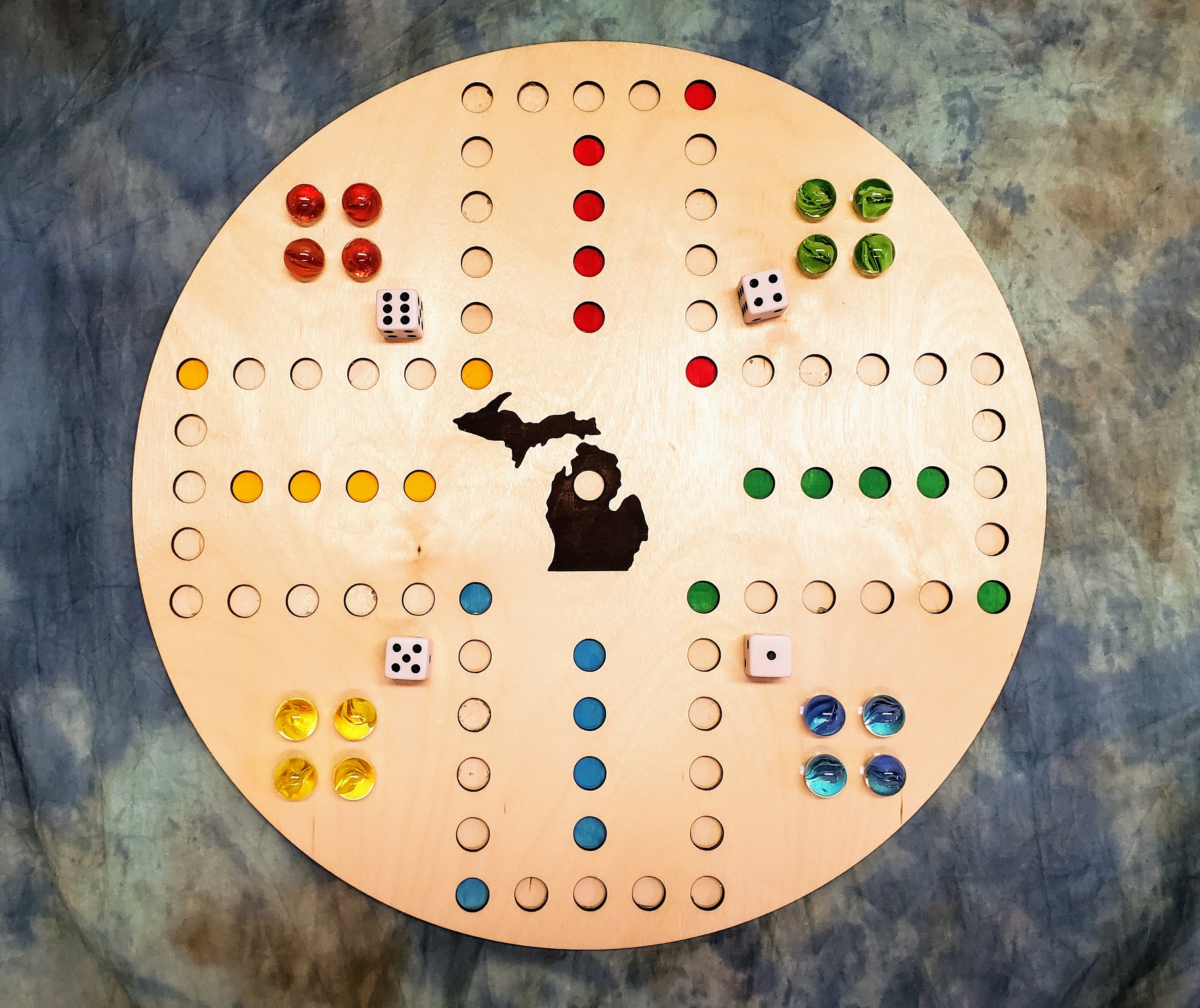 Custom Wahoo Board Game Including Marbles and Dice - Etsy