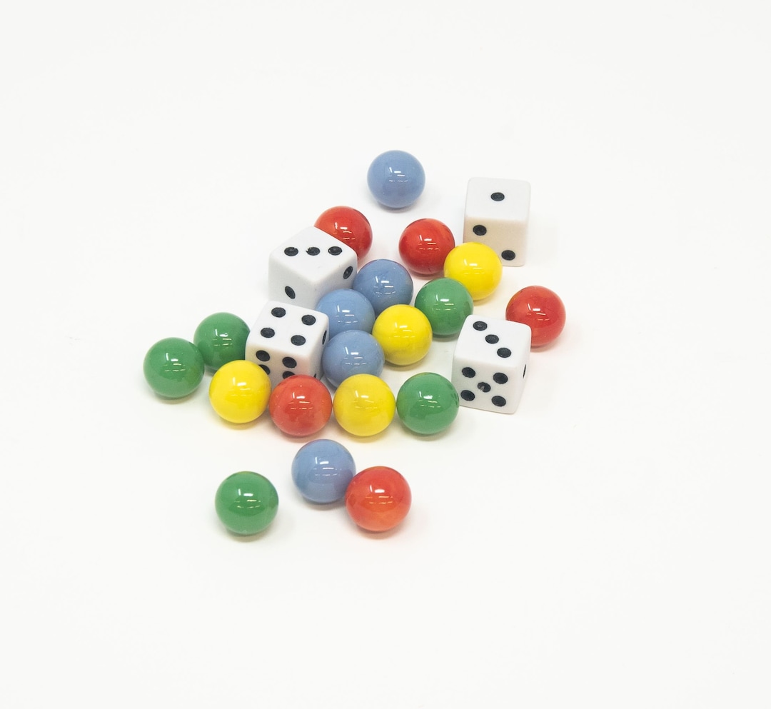Spare Aggravation Board Glass Marbles and Dice - Etsy