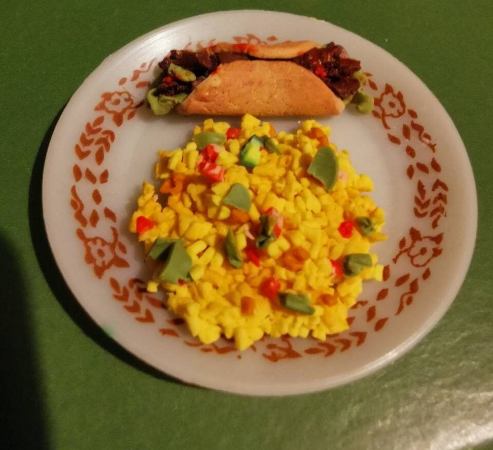 Miniature1:6 Scale Mexican Food Banquet. Nachos/burrito's/tacos/dips ...