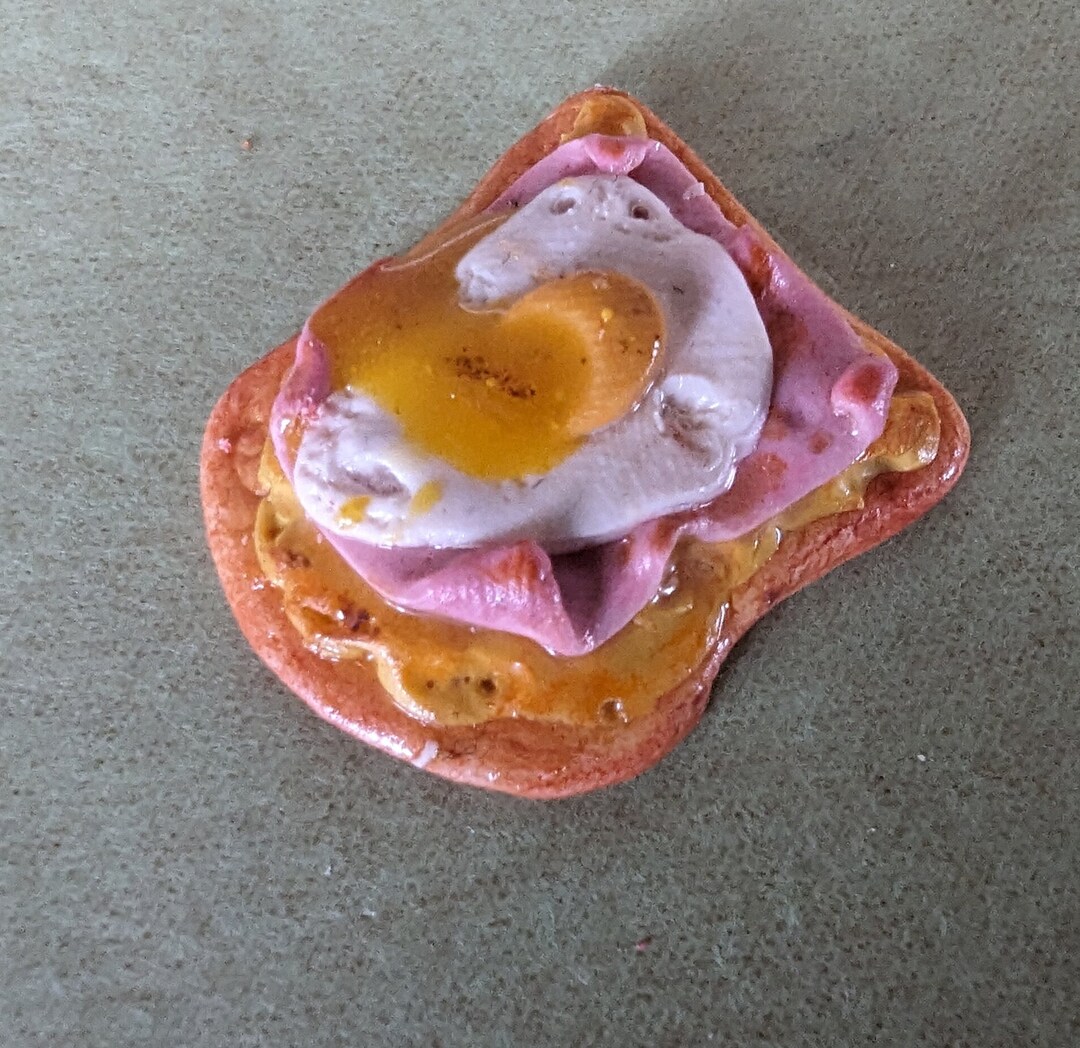Miniature 1:6 Scale Cheesy Hammy Eggy Toast. Suitable for 11/12 " Dolls ...
