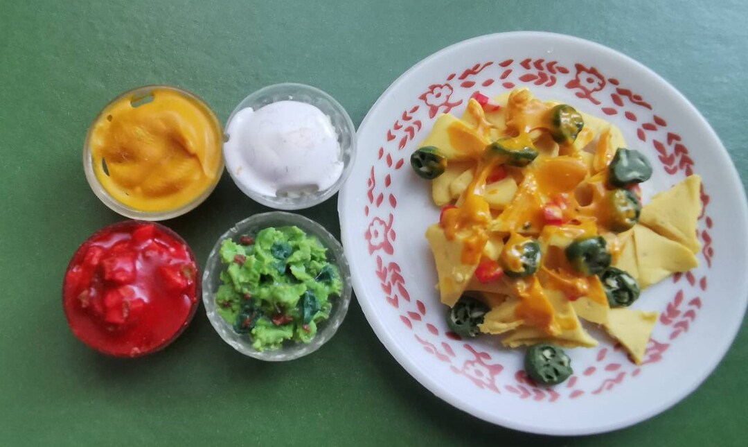 Miniature 1:6 Scale Nachos and Dips. Suitable for 11-12 Inch Dolls and ...