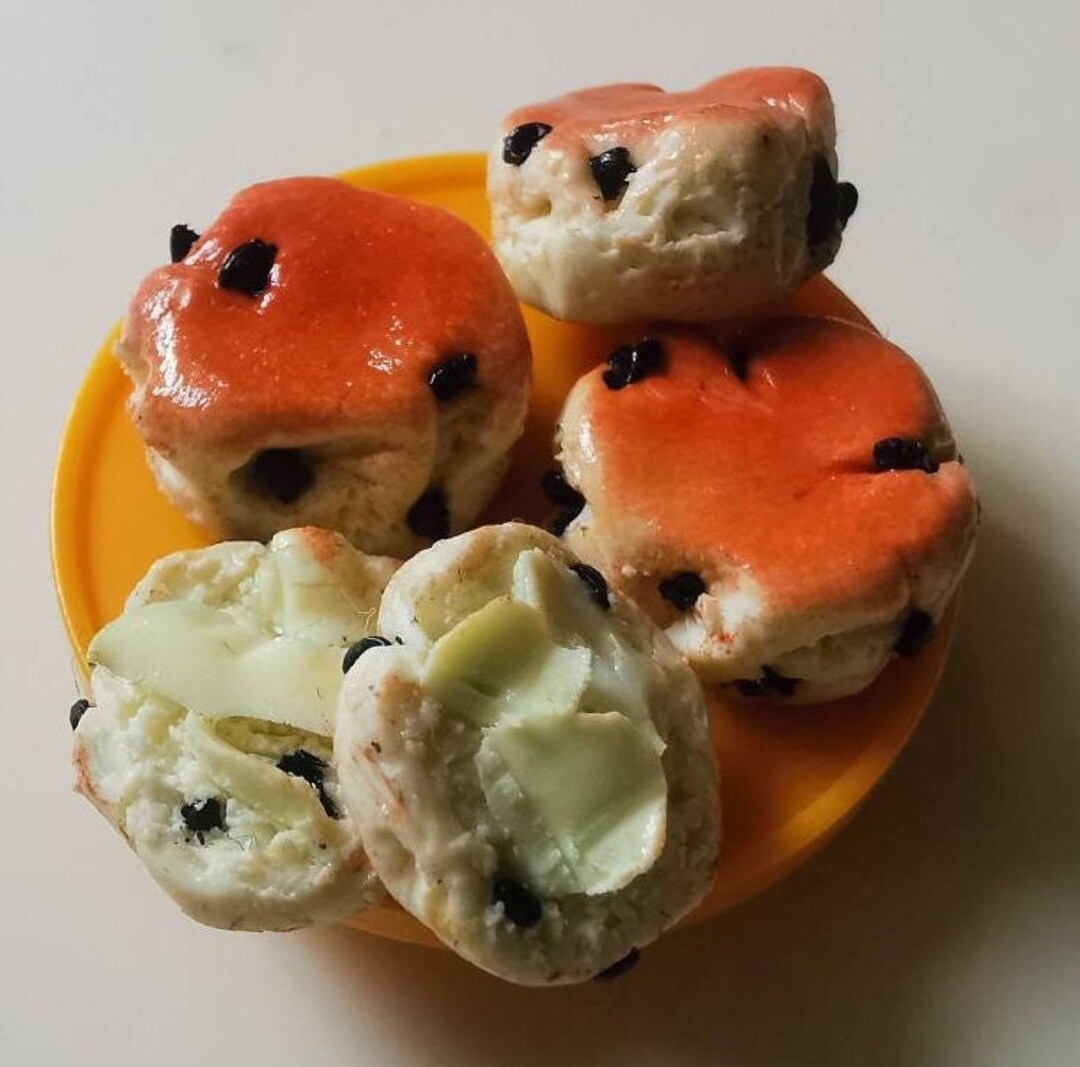 Miniature 1:6 Scale Scones X 4 (3 Full and 1 Sliced /buttered ...