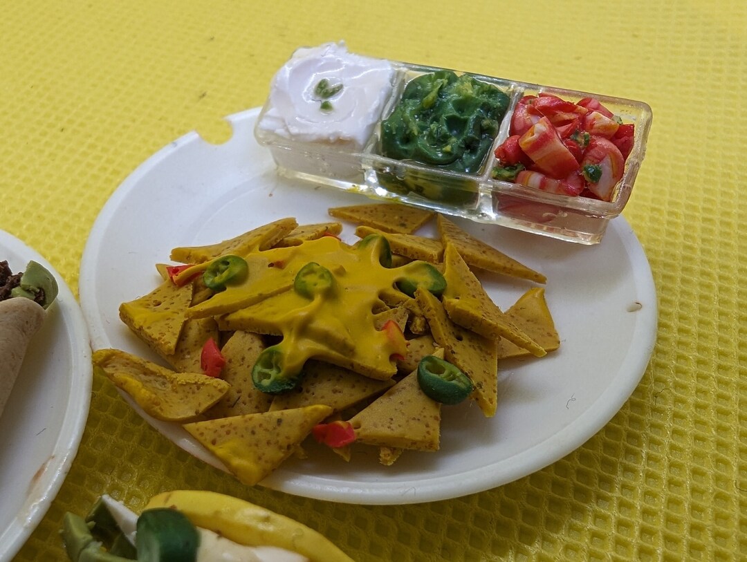 Miniature 1:6 Scale Nachos and Dips. Suitable for 11-12 Inch Dolls and ...