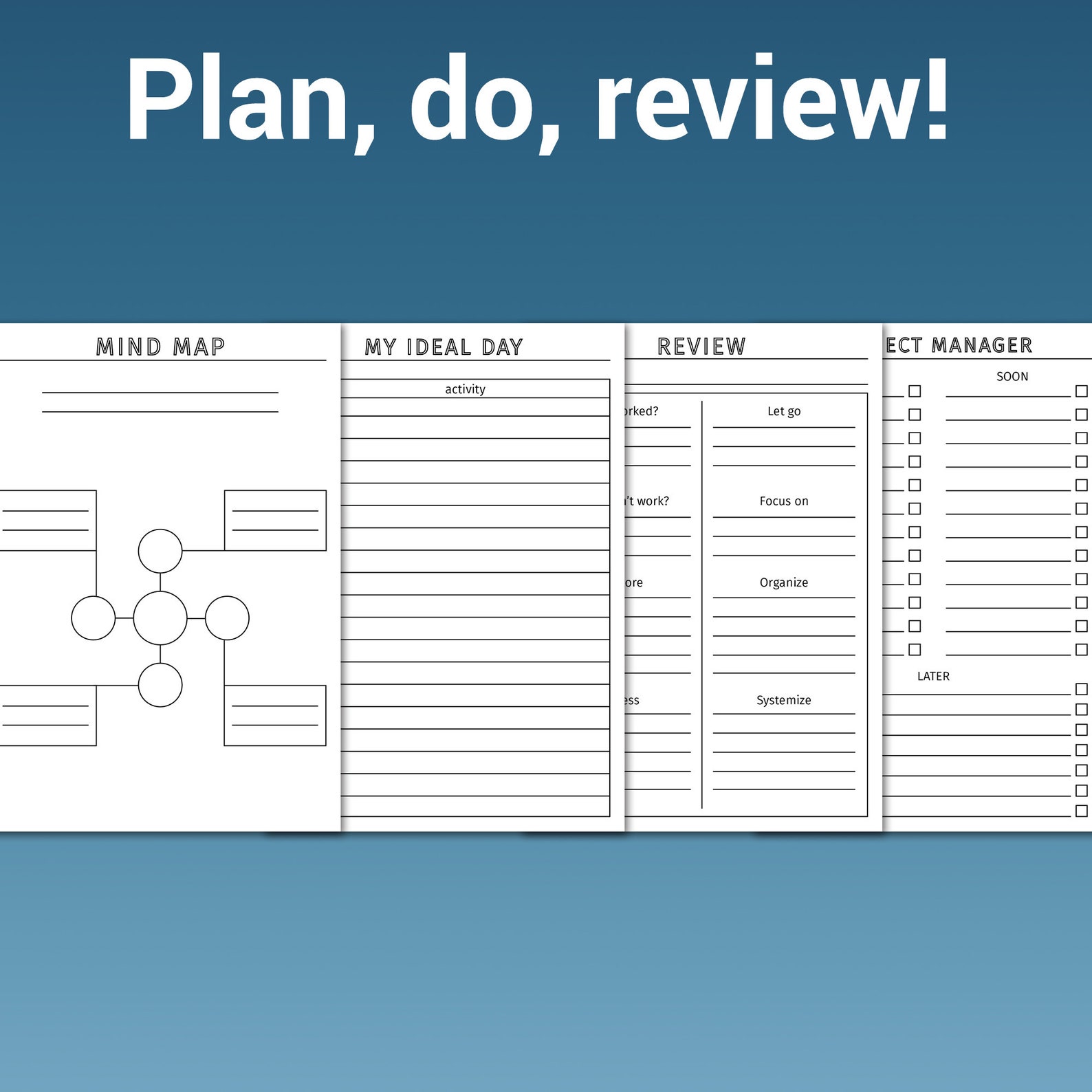 Mind Map Goal Planner - B6/A4 Size Printable Planner With Mind Mapping ...