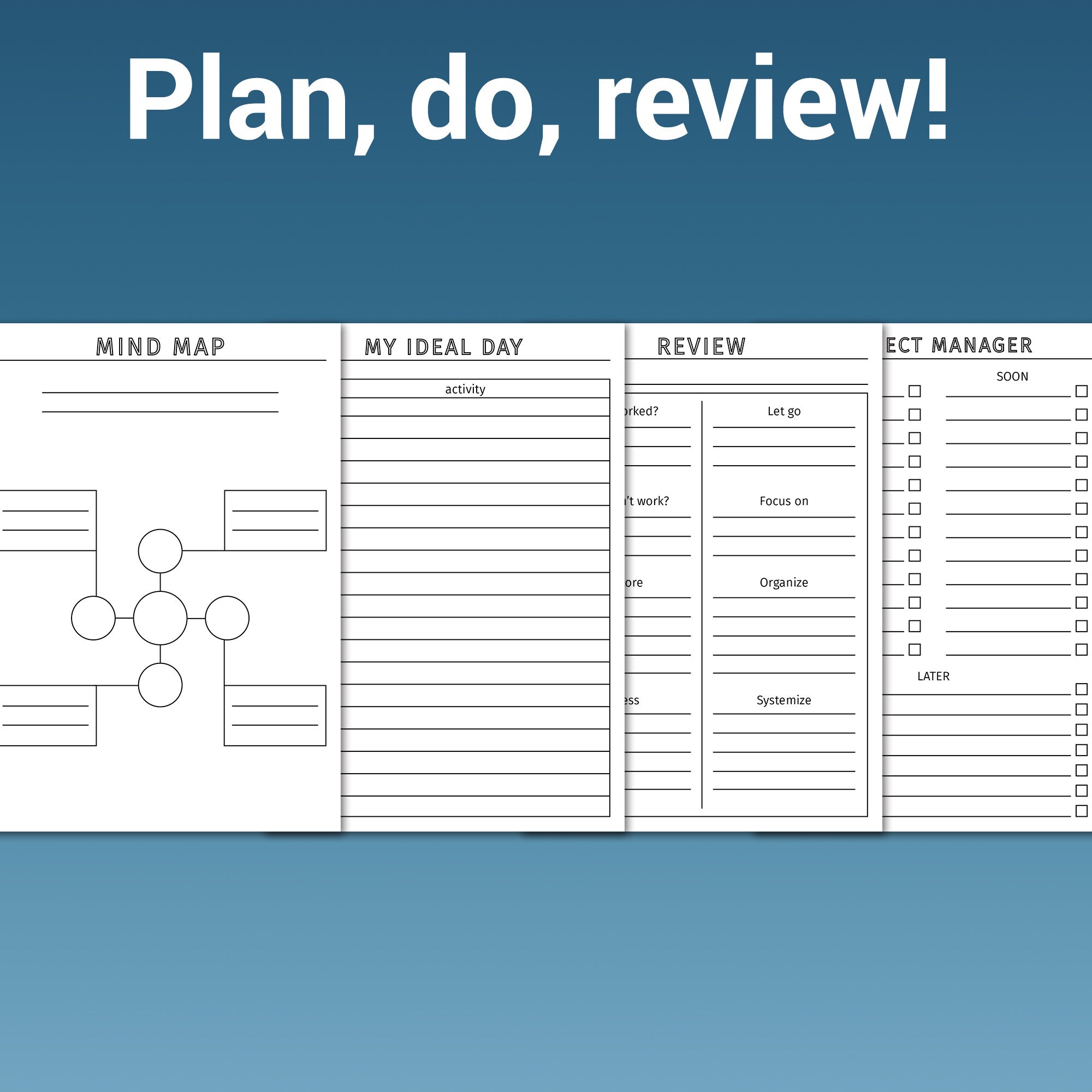 Mind Map Goal Planner - B6/A4 Size Printable Planner With Mind Mapping ...