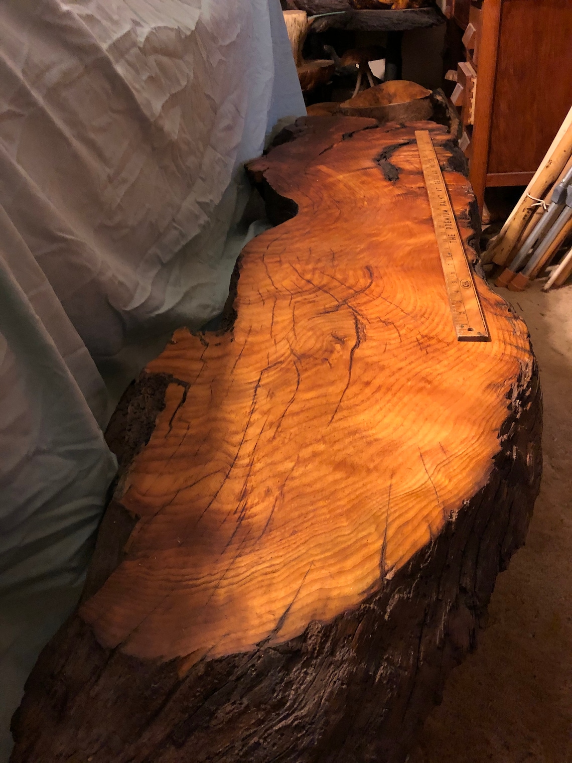Douglas Fir Burl Bench - Etsy