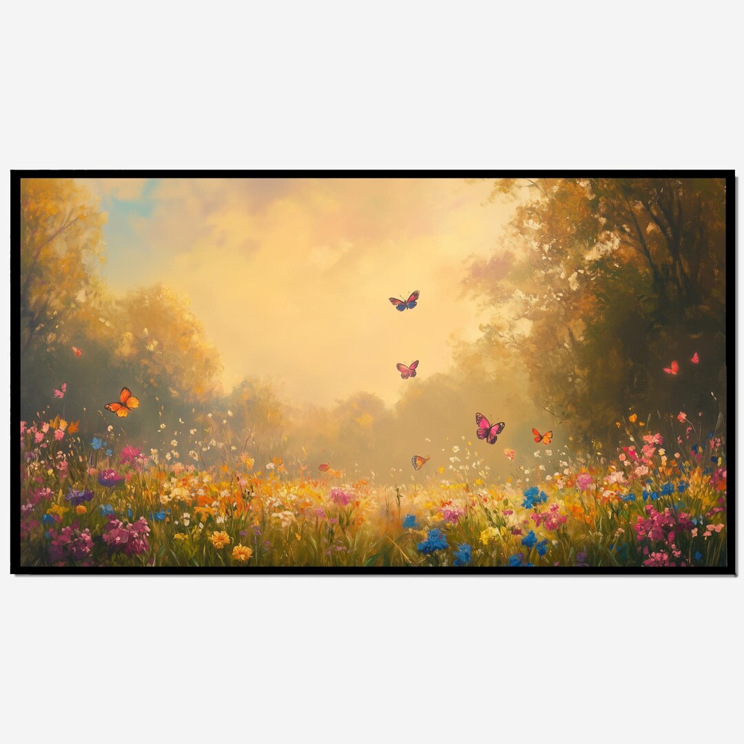The Frame TV Spring Art, the Frame TV Spring Butterflies Art, Home ...