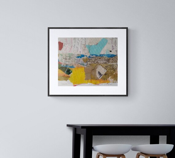 Landscape in Collage Original Contemporary Art Abstract - Etsy