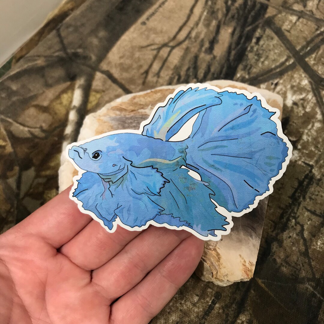 Betta Fish Sticker Watercolor Art Watercolors, Painting, Wildlife ...