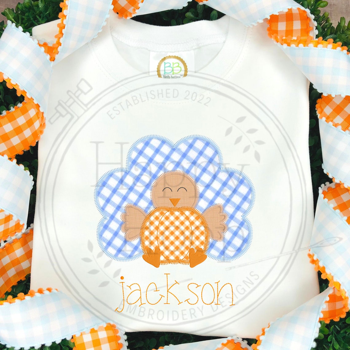 Pumpkin Turkey Zig Zag Applique, Thanksgiving Turkey Applique Design ...