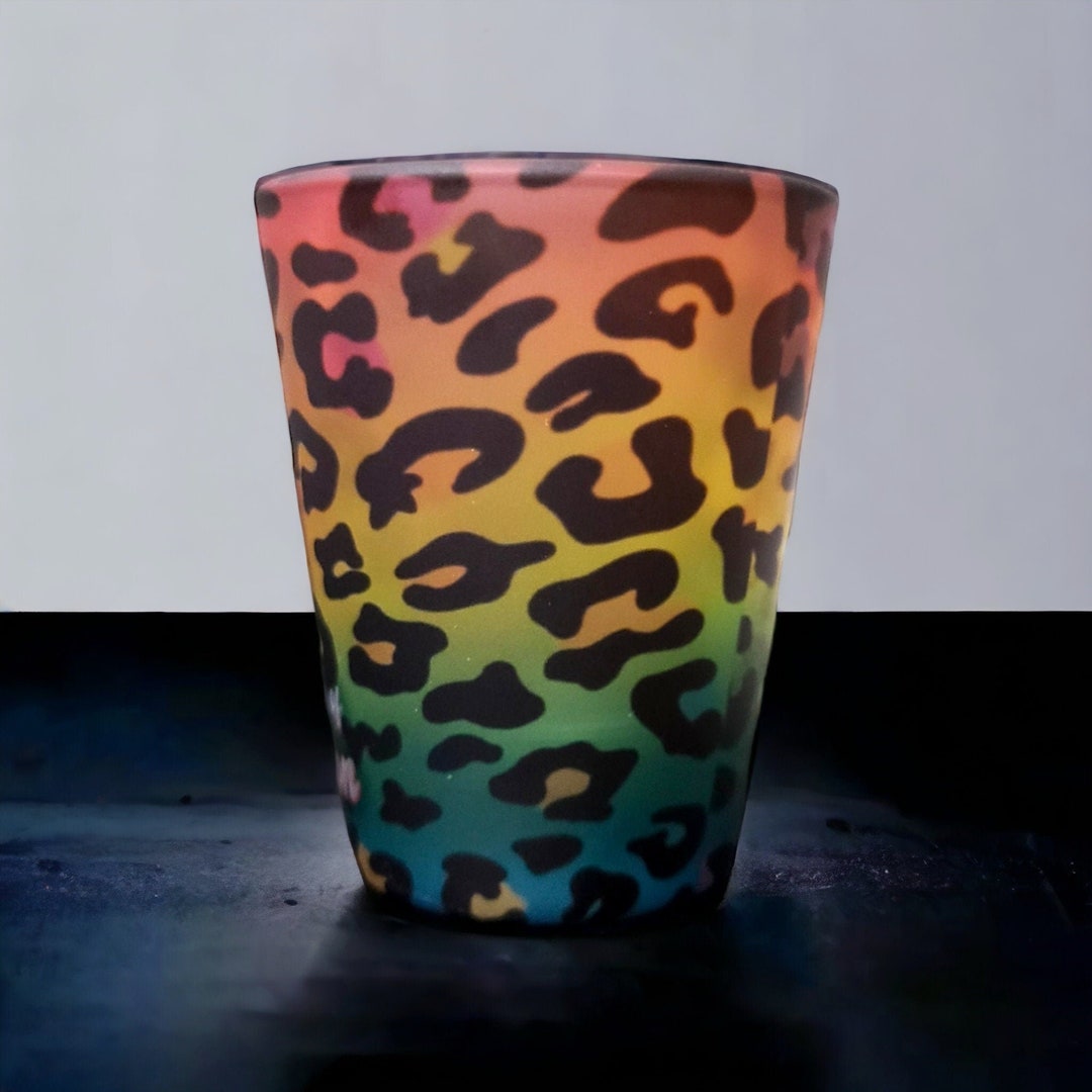 Rainbow Leopard Print Shot Glass - Etsy