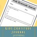 Kids Gratitude Journal Printable PDF, Gratitude Journal Page, Gratitude ...