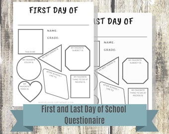 First and Last Day of School Printable, First Day of School ...