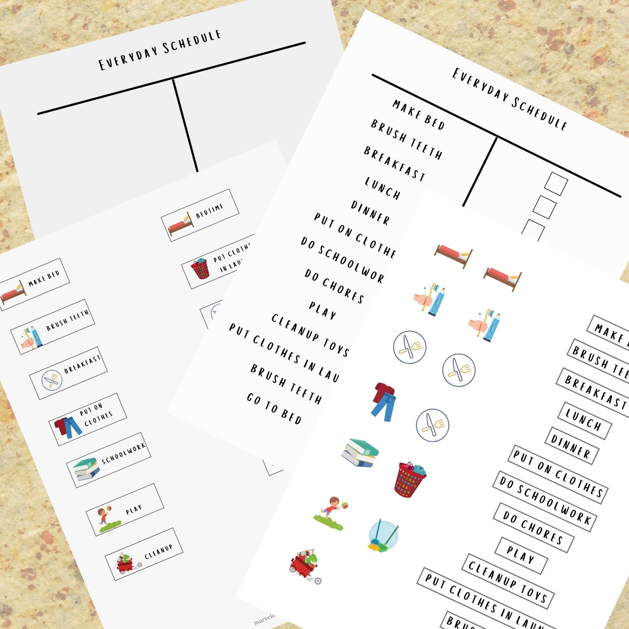 Kids Daily Schedule, Daily Planner, Visual Planner, Kids Visual ...