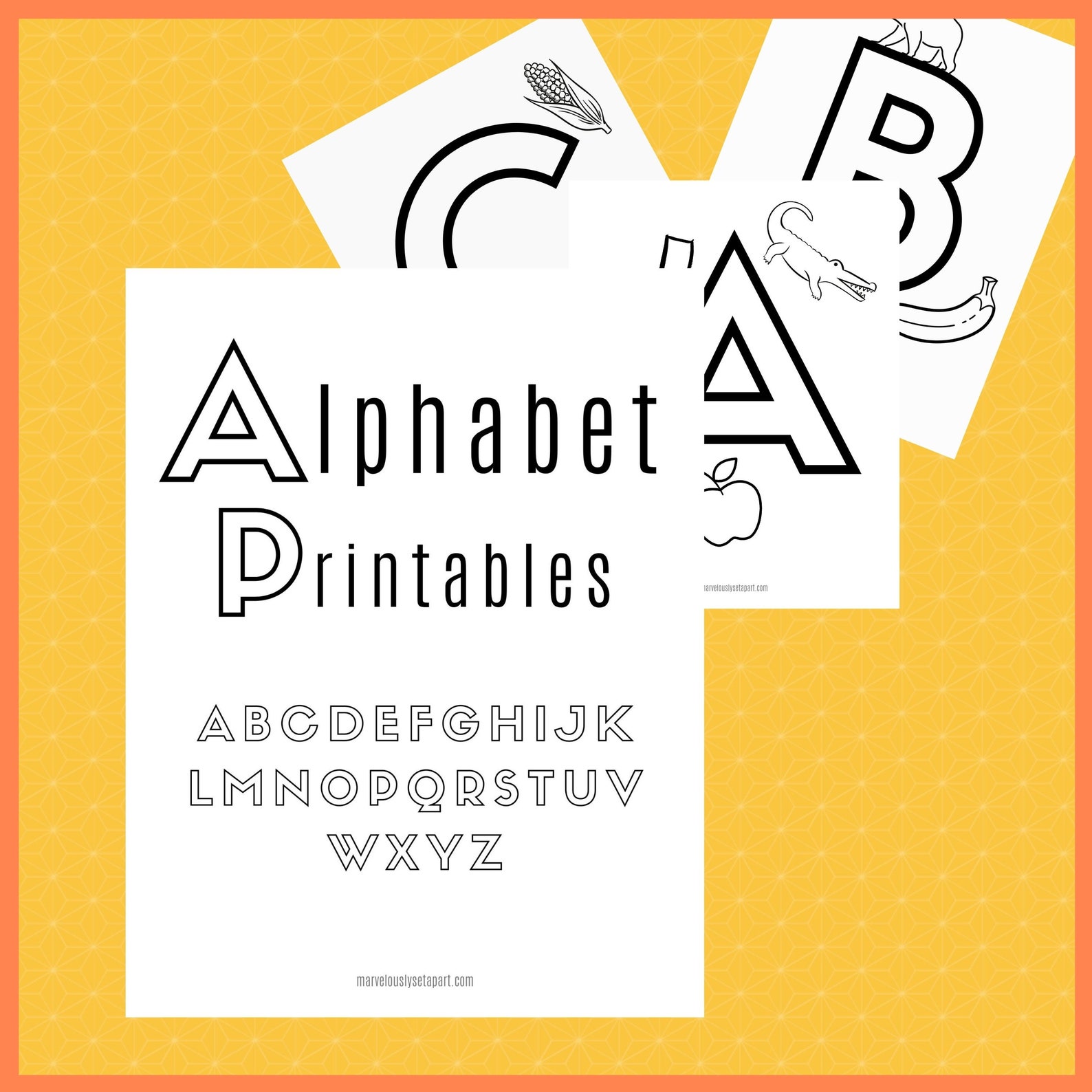 Alphabet Coloring Pages for Kids Printable Kids Activity Alphabet ...