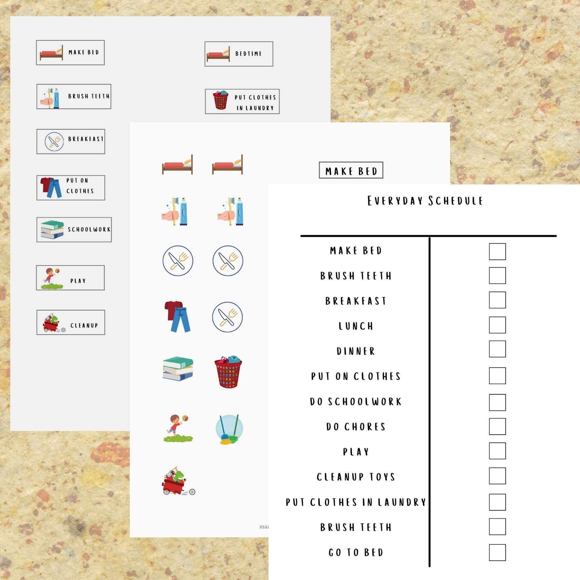 Kids Daily Schedule, Daily Planner, Visual Planner, Kids Visual ...
