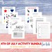 Independence Day Activity Bundle for Kids, Patriotic Activity Bundle ...