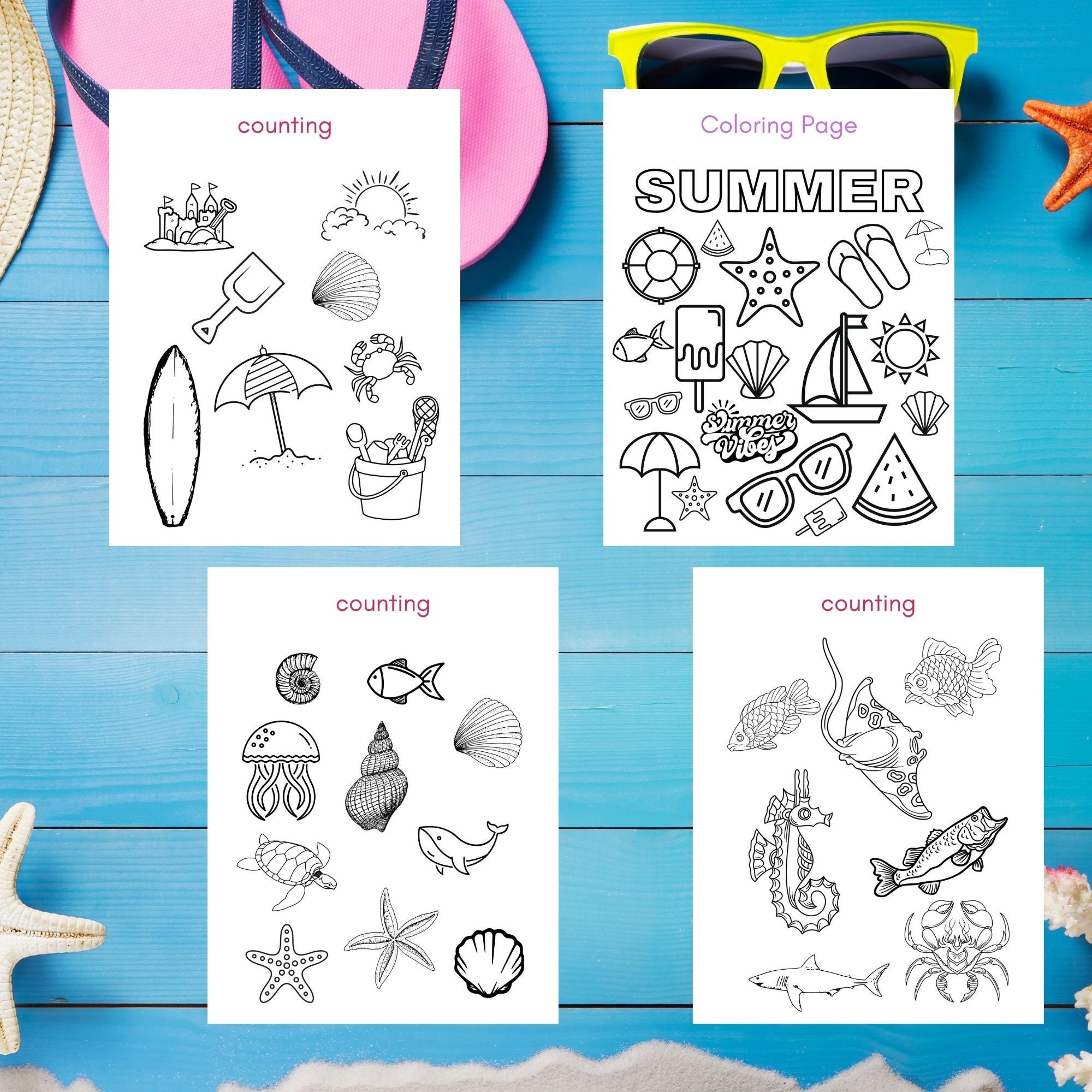 Summer Activity Bundle for Kids, Kids Summer Activity Bundle, Kids ...