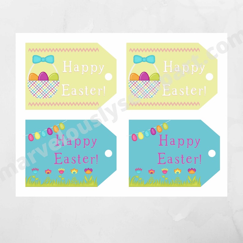 Easter Basket Gift Tags, Digital Download, Easter Gifts, Gift Tags - Etsy