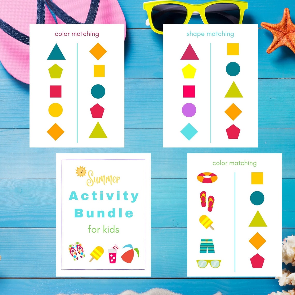 Summer Activity Bundle for Kids, Kids Summer Activity Bundle, Kids ...