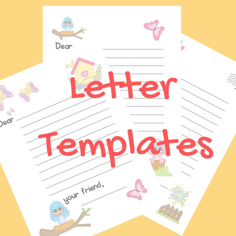 Letter Writing Templates for Kids, Writing Activity, Spring Activity ...