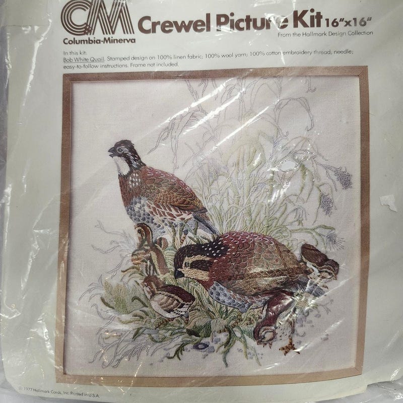 Quail Embroidery - Etsy