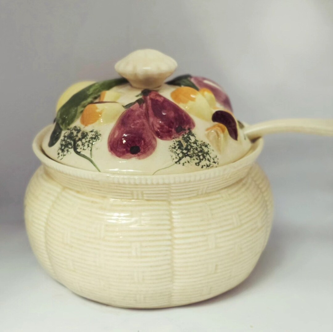 Three Piece Vintage Soup Turpentine Vegetables 70's Ceramic - Etsy