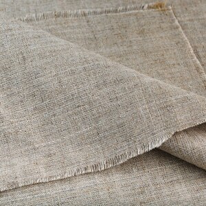 Heavyweight Raw Linen Fabric, Natural Undyed European Flax, Oeko-tex ...