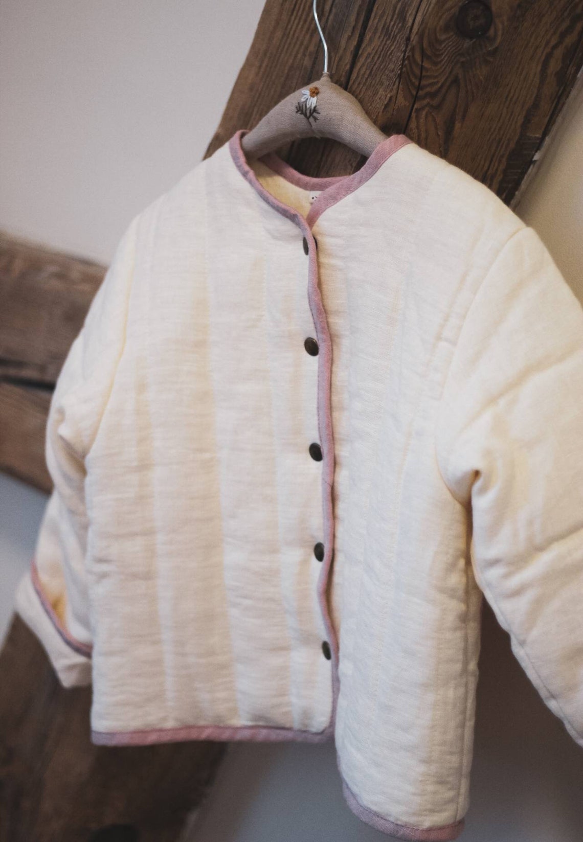 Quilted Linen Jacket for Kids Patchwork Linen Coat for - Etsy