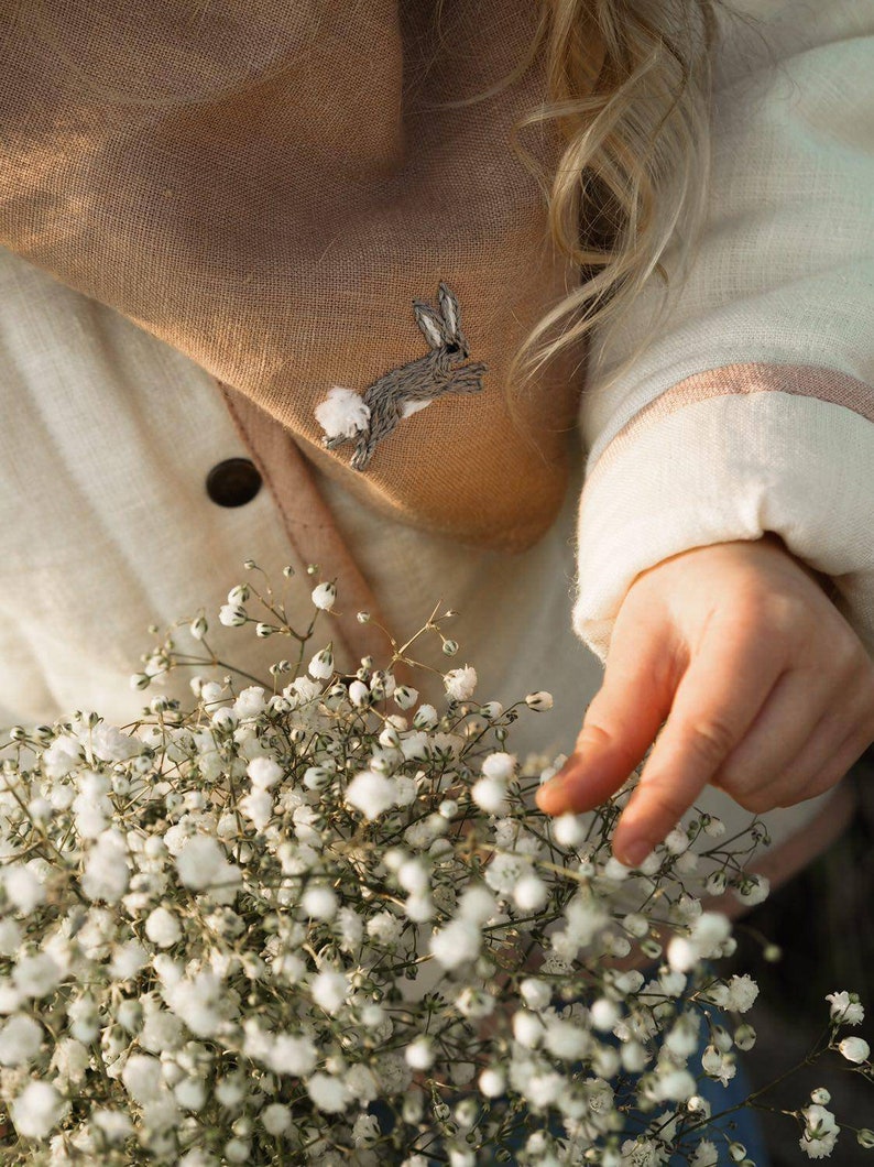 Quilted Linen Jacket for Kids Patchwork Linen Coat for - Etsy